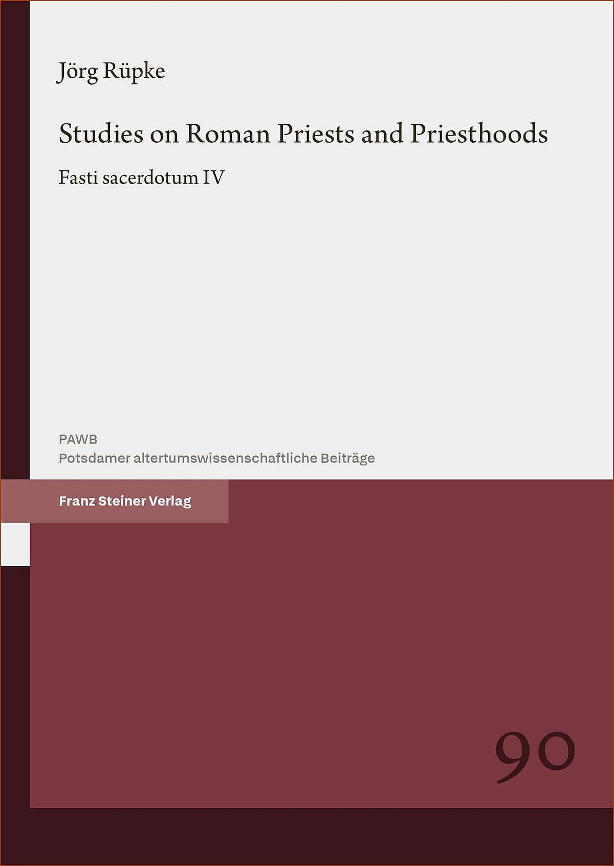 New publication: Studies on Roman Priests and Priesthoods