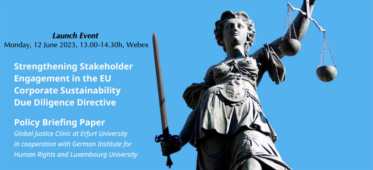 Online Launch Event: Policy Briefing Paper "Strengthening Stakeholder ...