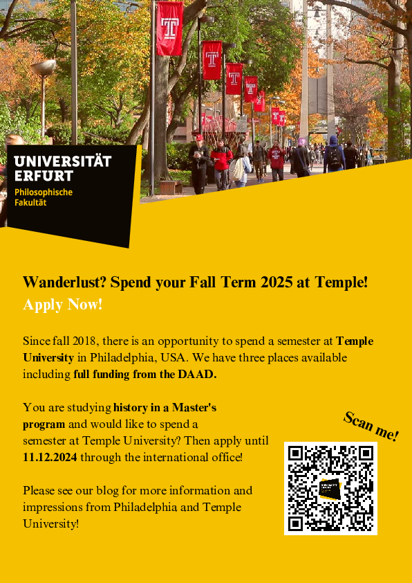 Apply now to spend your fall term 2025 at Temple University!