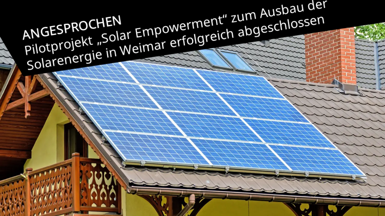 Pilotprojekt zum Ausbau der Solarenergie in Weimar erfolgreich ...